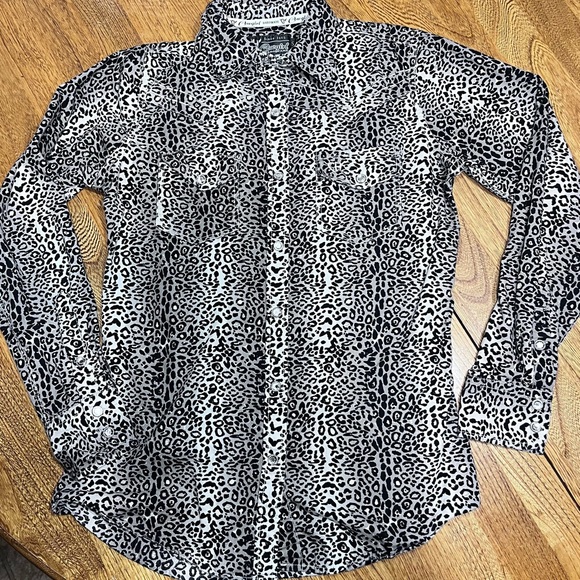 Cowgirl Hardware | Tops | Cowgirl Hardware Shirt S Blackwhitegrey ...